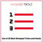 21+ Best Notepad Tricks, Hacks & Commands in 2025 | HackerzTrickz